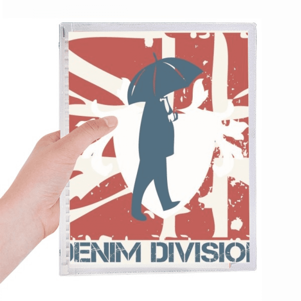 red blue man umbrella pattern graffiti street notebook loose diary ...