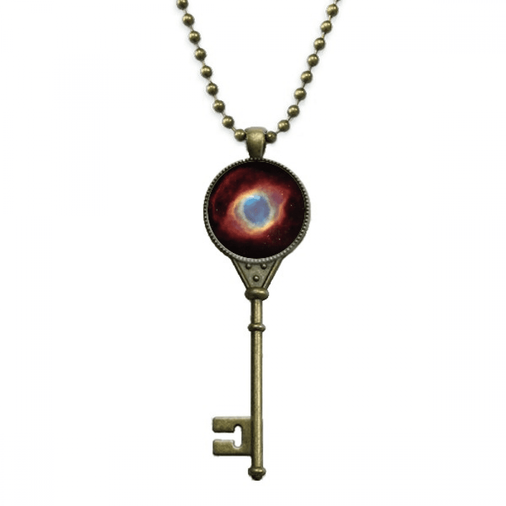 red blue planet star nebulae key necklace pendant tray embellished ...
