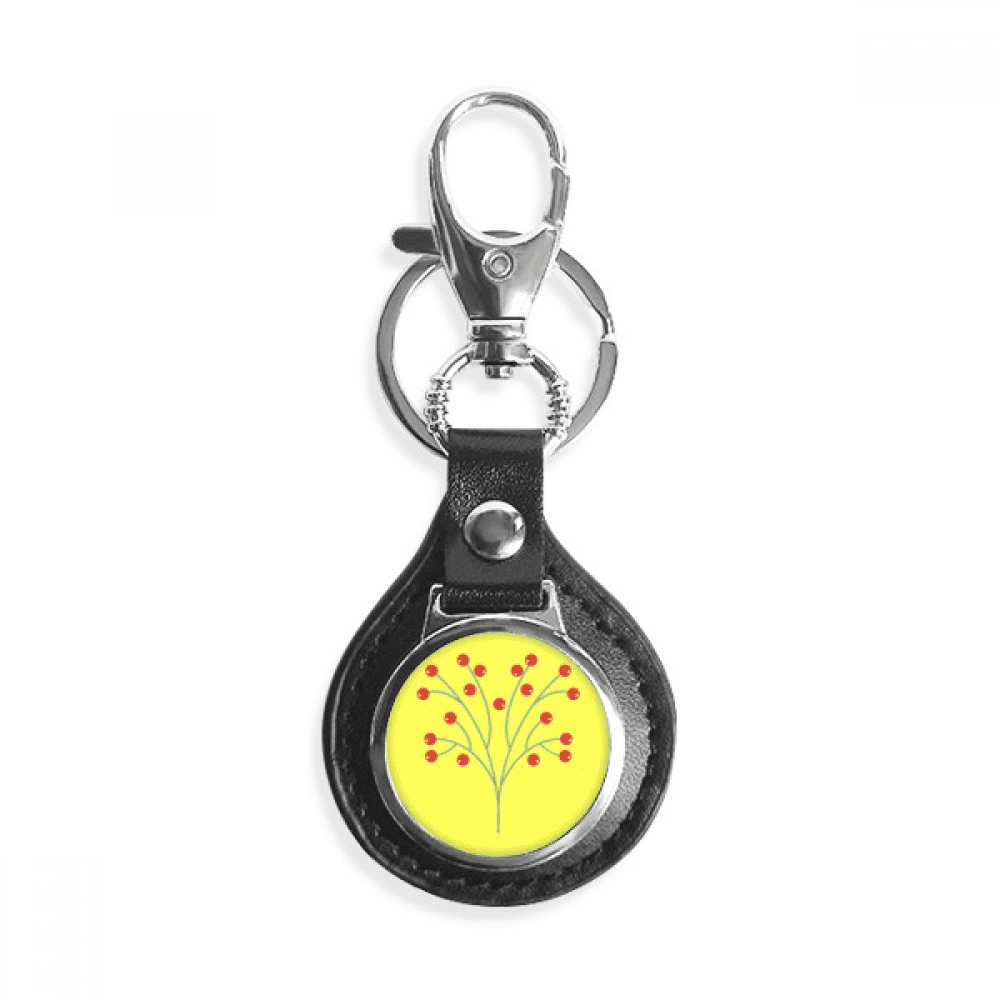 red cherry fruit trees art deco fashion key link chain keyholder finder ...