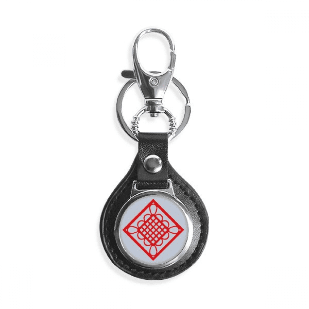 red chinese knot paper cut key link chain keyholder finder hook metal ...