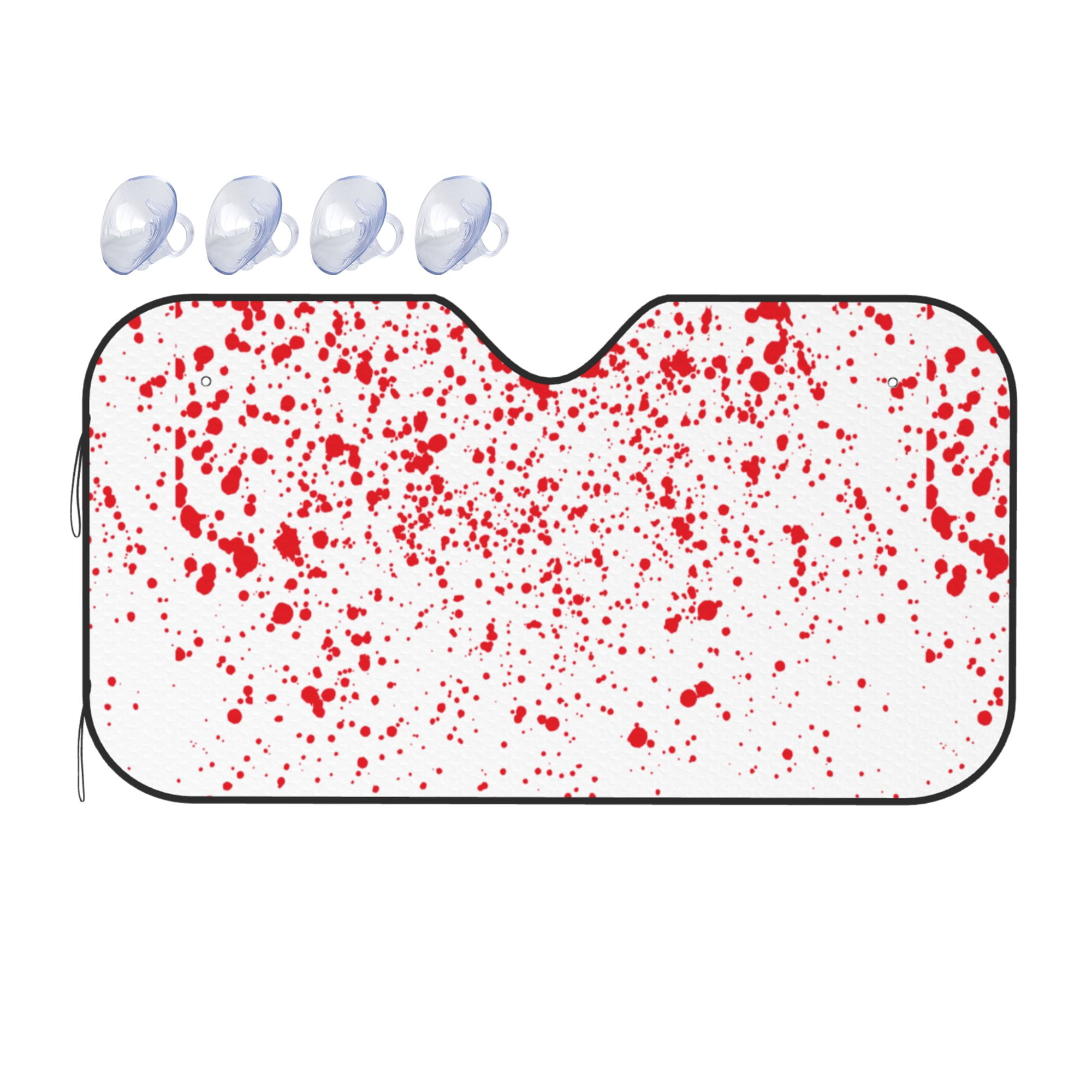 red dot background 1-Piece Car Front Window Sunshade-Foldable for Most ...