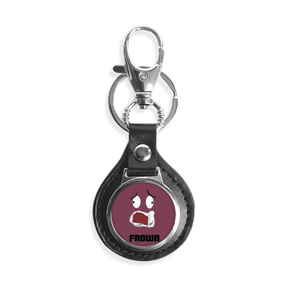 red emotion worry frown eyebrow key link chain keyholder finder hook ...