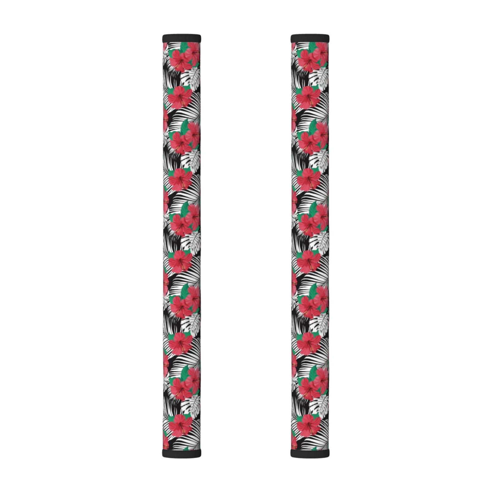 red flowers_A Refrigerator Door Handle Covers Set of 2 - Adjustable ...