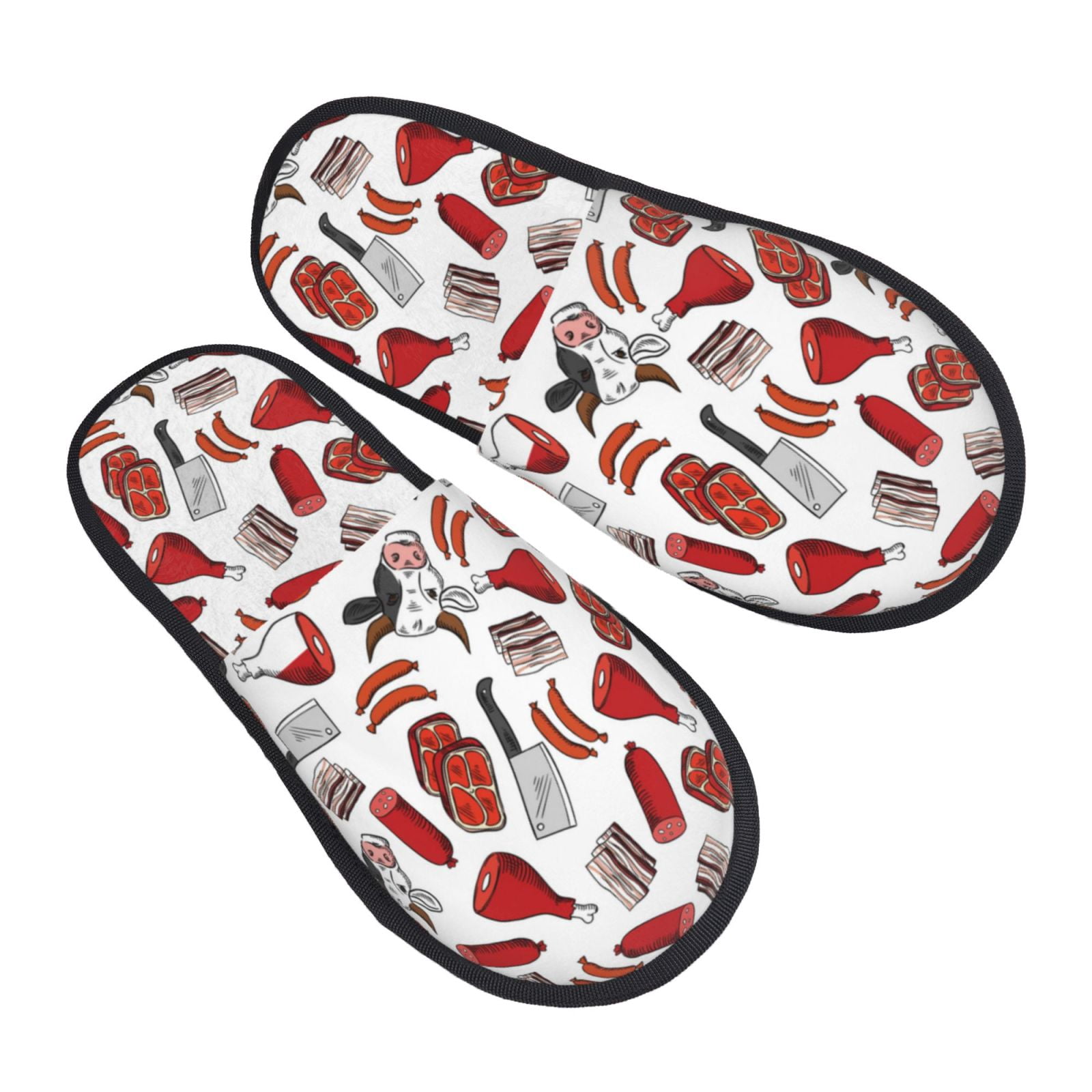 red food House Slippers for Women Indoor, Fuzzy Warm Women's Slippers ...