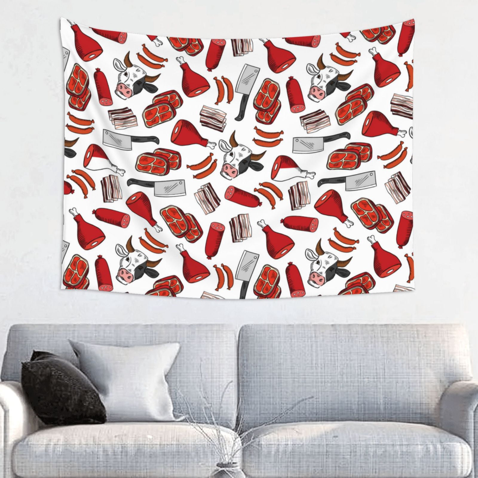 red food Wall Tapestry for Bedroom Aesthetic - Tapestry Aesthetic Wall ...