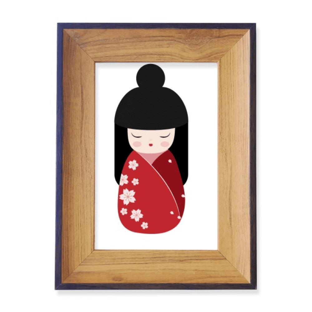 red kimono japan photo frame exhibition display art desktop painting ...