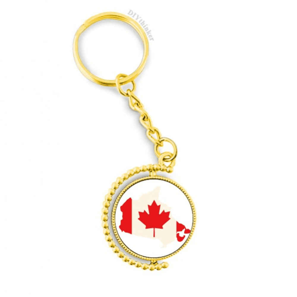 red maple symbol canada country flag metal connector key chain ...