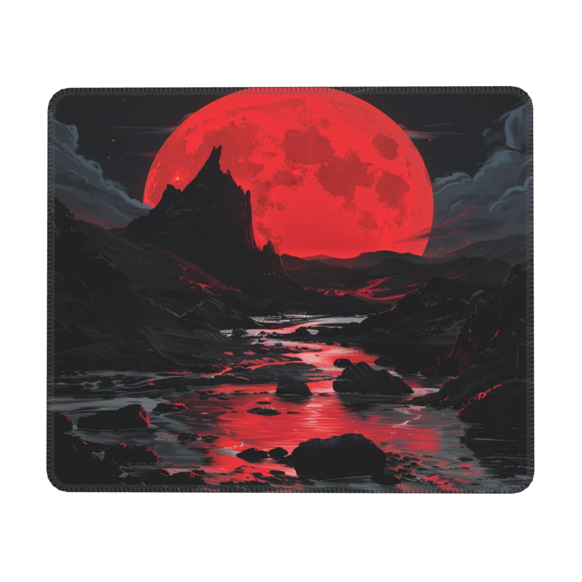 red moon wild Mouse Pad Non Slip Rubber Base Mousepad 10 x 12 inch ...