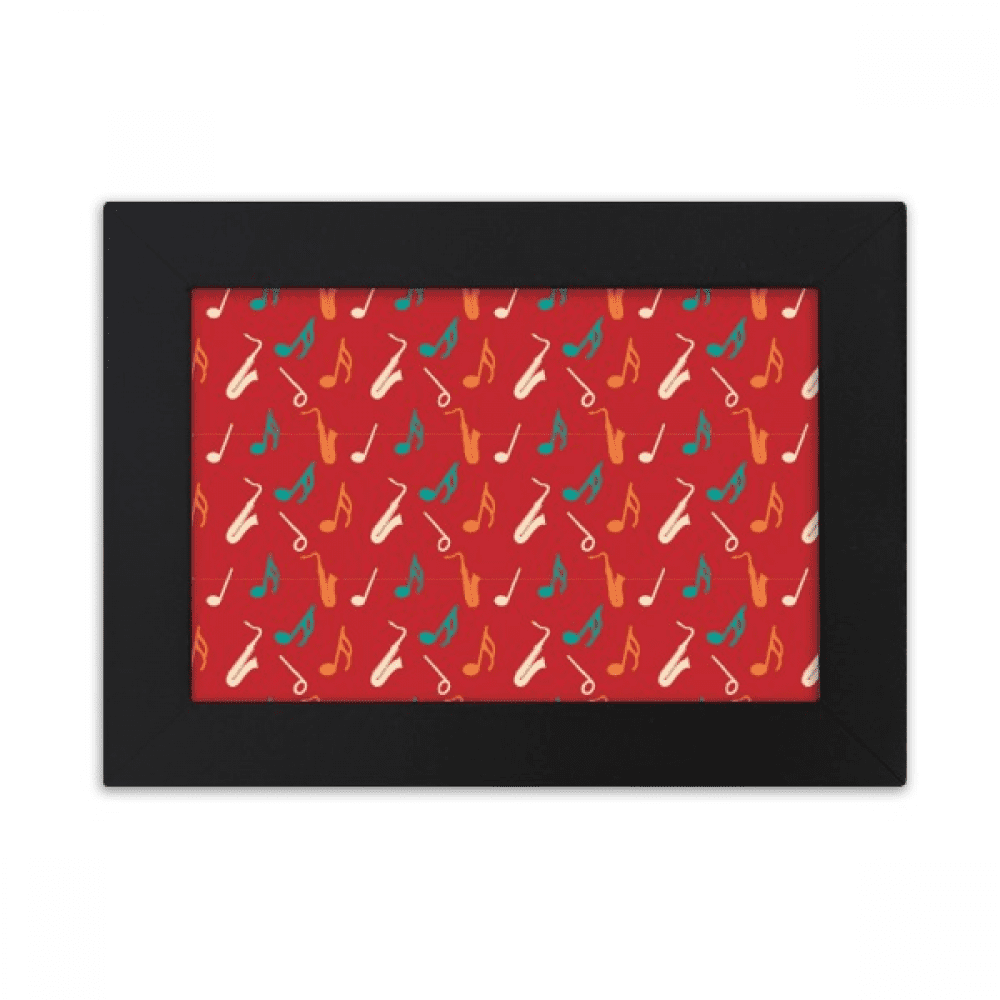 red saxoph music notes desktop photo frame ornaments picture art ...