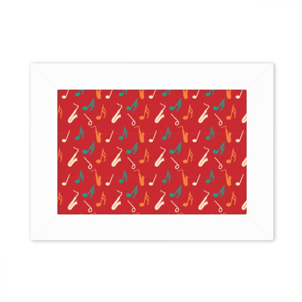 red saxoph music notes photo mount frame picture art painting desktop ...