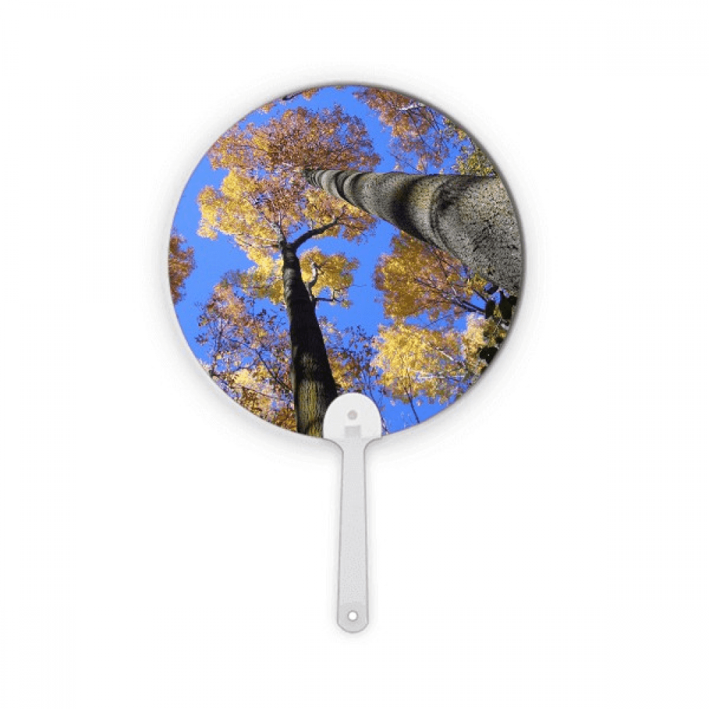 red science nature scenery Plastic Round Handheld Fan Decorations Craft ...