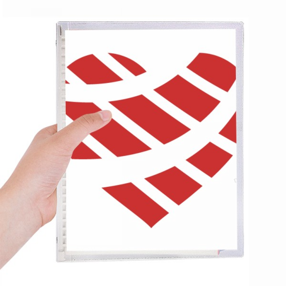 red valentine's day heart shaped notebook loose diary refillable ...