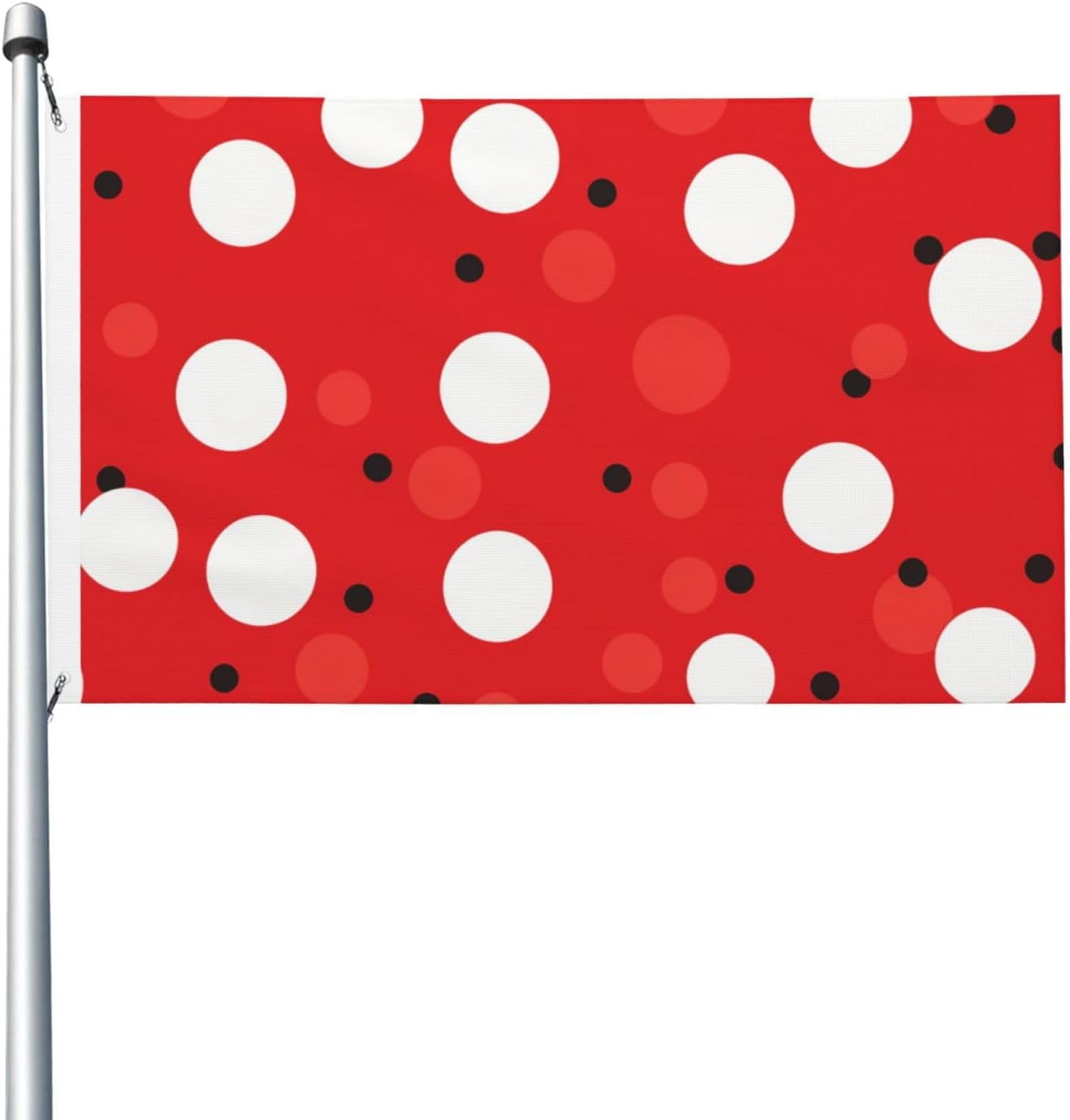 red white polka dot Flag 2x3 ft Garden Flag Outside Yard House Flag ...