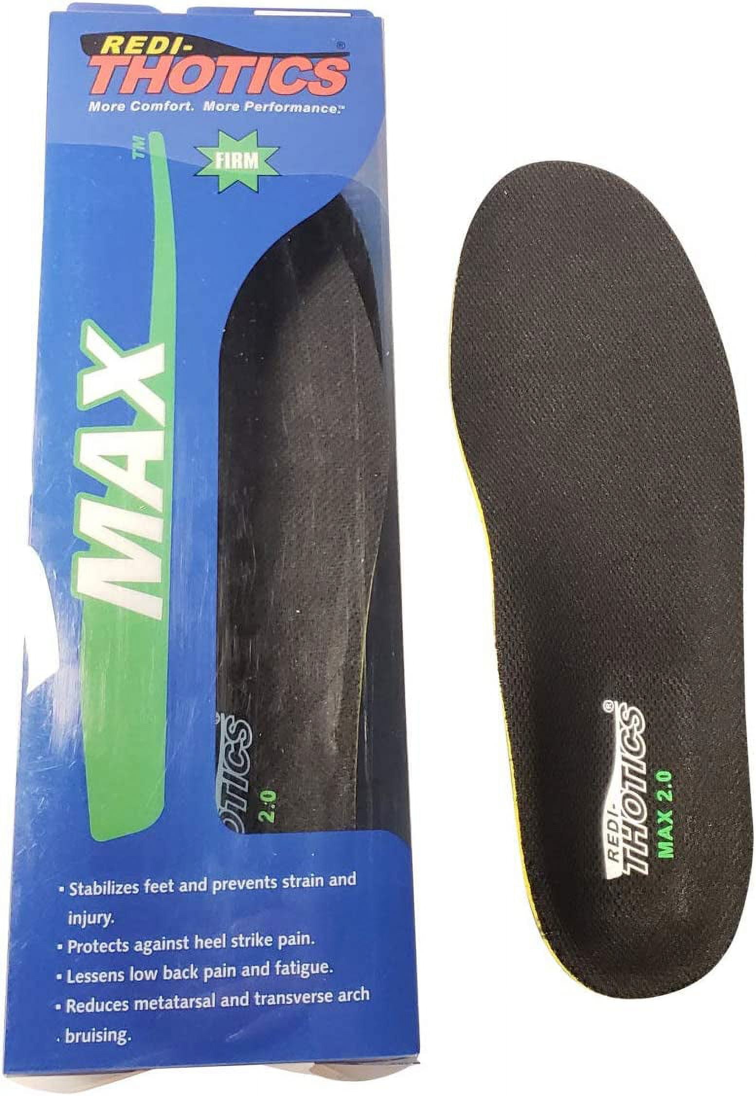 Redi-Thotics MAX Orthotic Insoles, Size M8-8.5/W9-9.5 - Walmart.com