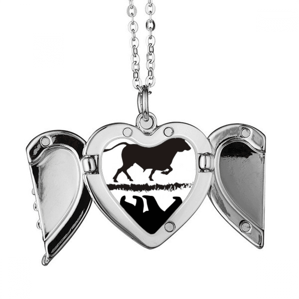 reflection stock market bull angel wings necklpendant fashion - Walmart.com