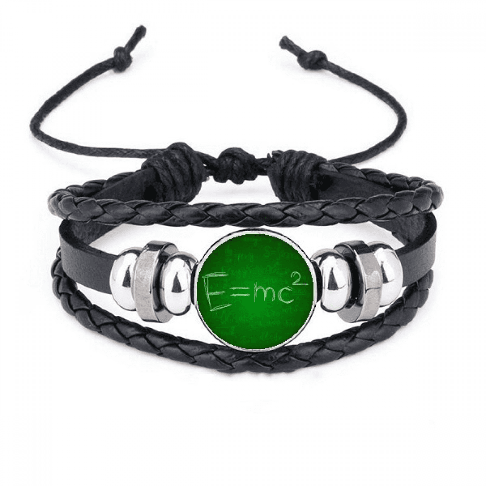 relativity physical science formula calculus bracelet braided leather ...