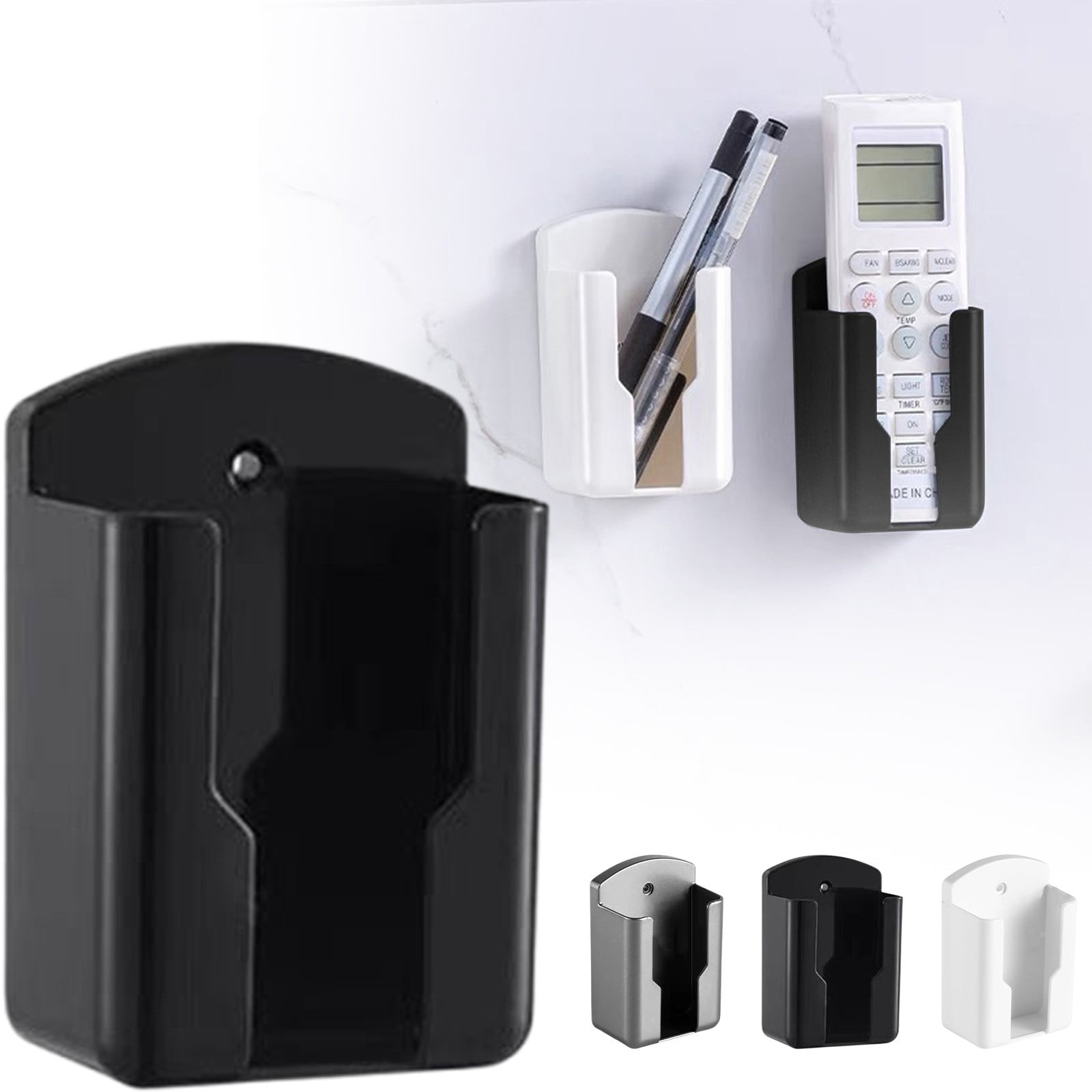 remote holder Remote Control Rack Holder White Wall-Mounted Organizer ...