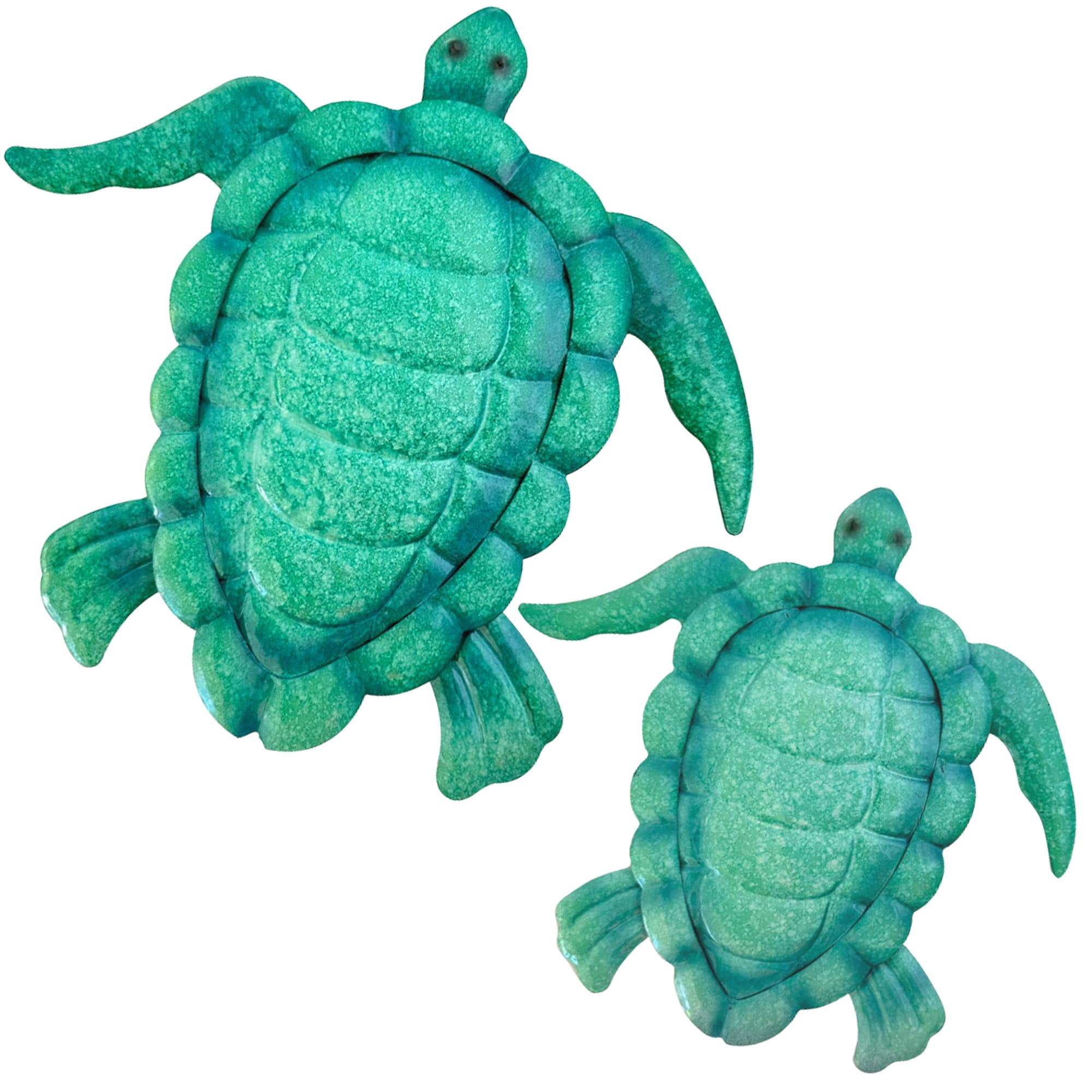 rengöra Sea Turtle Metal Wall Art Home Decor Set - Nautical Decor for ...