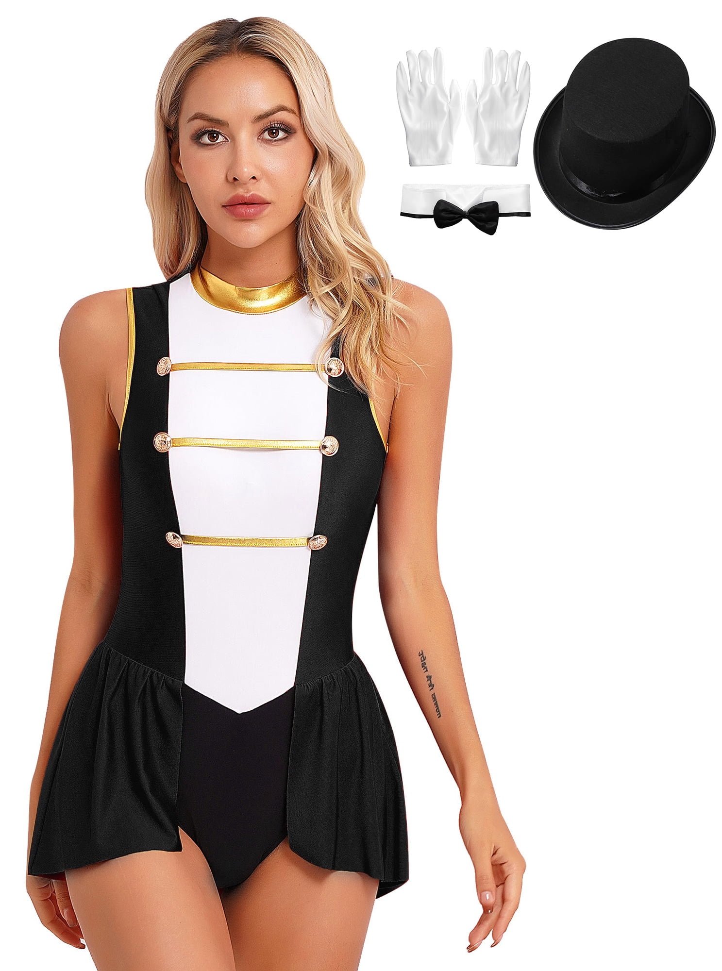 Renvena Circus Outfit For Women Ringmaster Costume Lion Tamer Magician