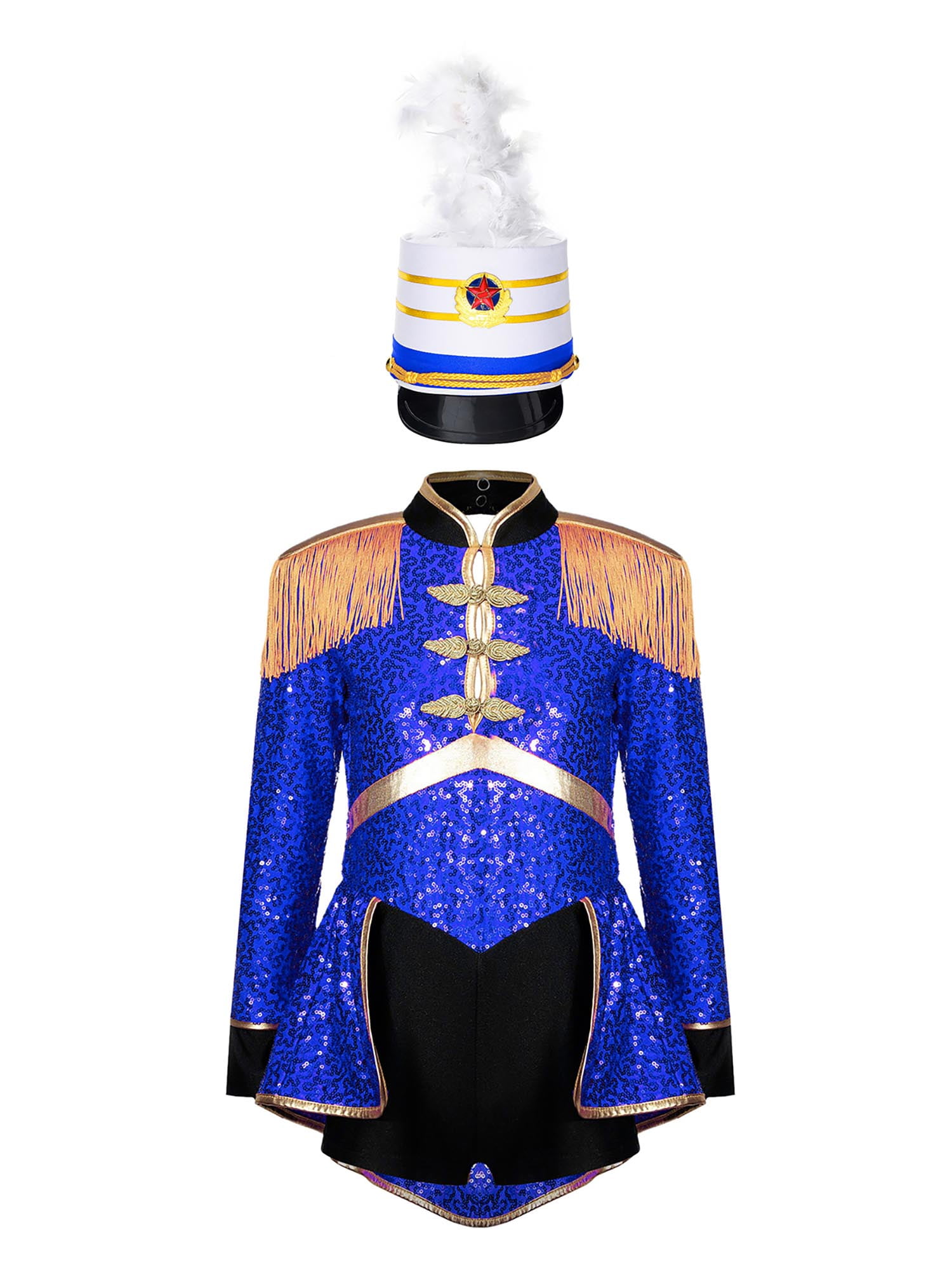 renvena Girls Circus Drummer Magician Costume Kids Ring Master Jumpsuit ...