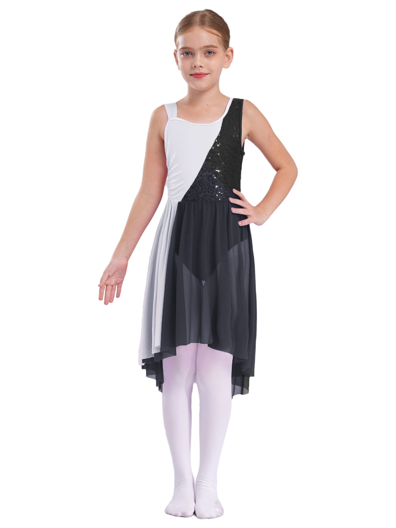 renvena Girls Sequins Lyrical Modern Contemporary Dance Costume Ballet ...