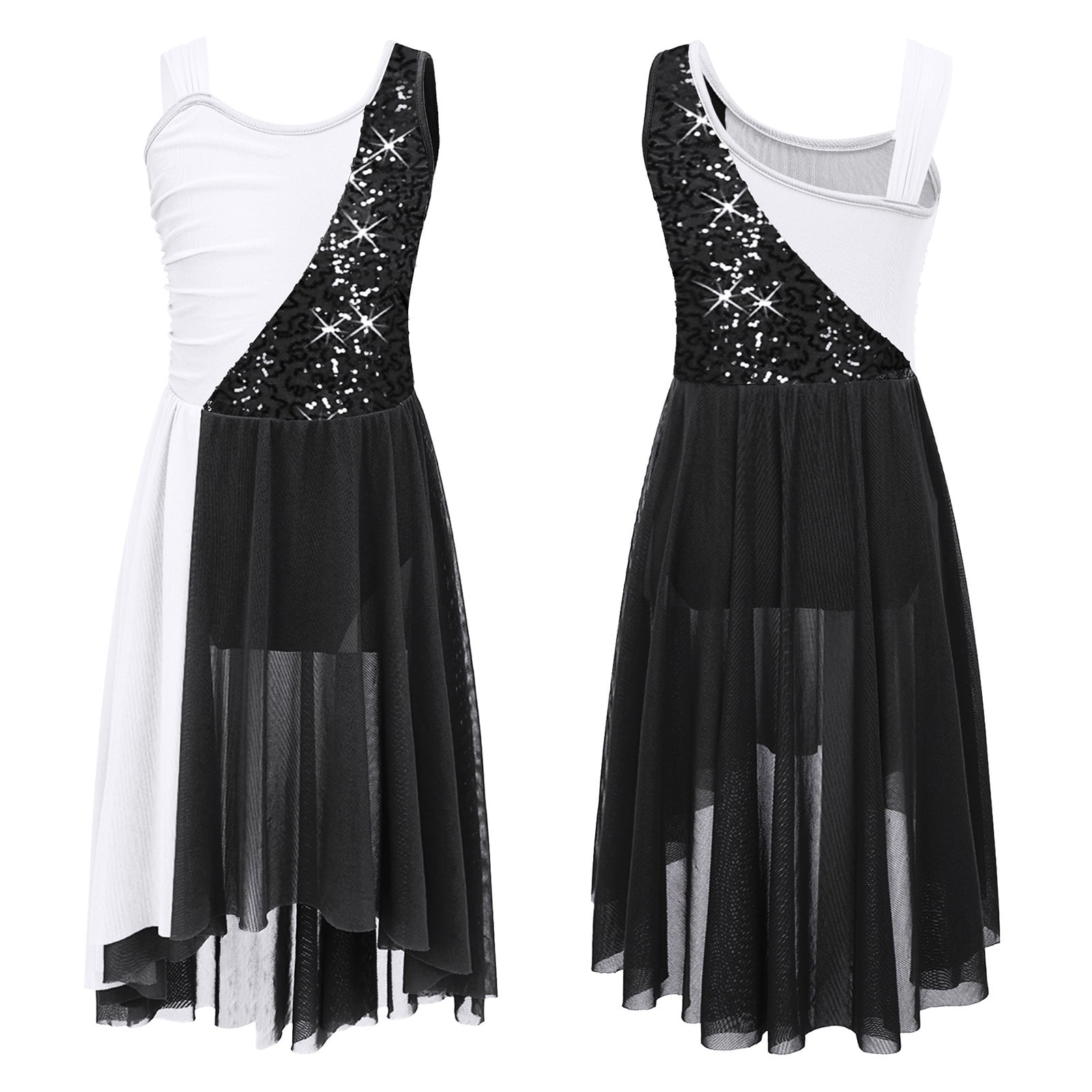 renvena Girls Sequins Lyrical Modern Contemporary Dance Costume Ballet ...