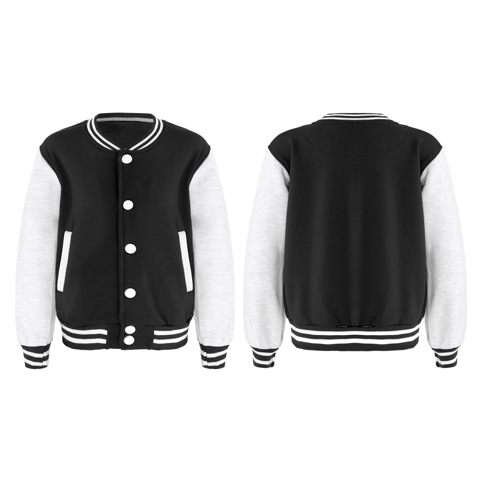 renvena Kids Boys Baseball Jackets Varsity Style Casual Sport Coat ...