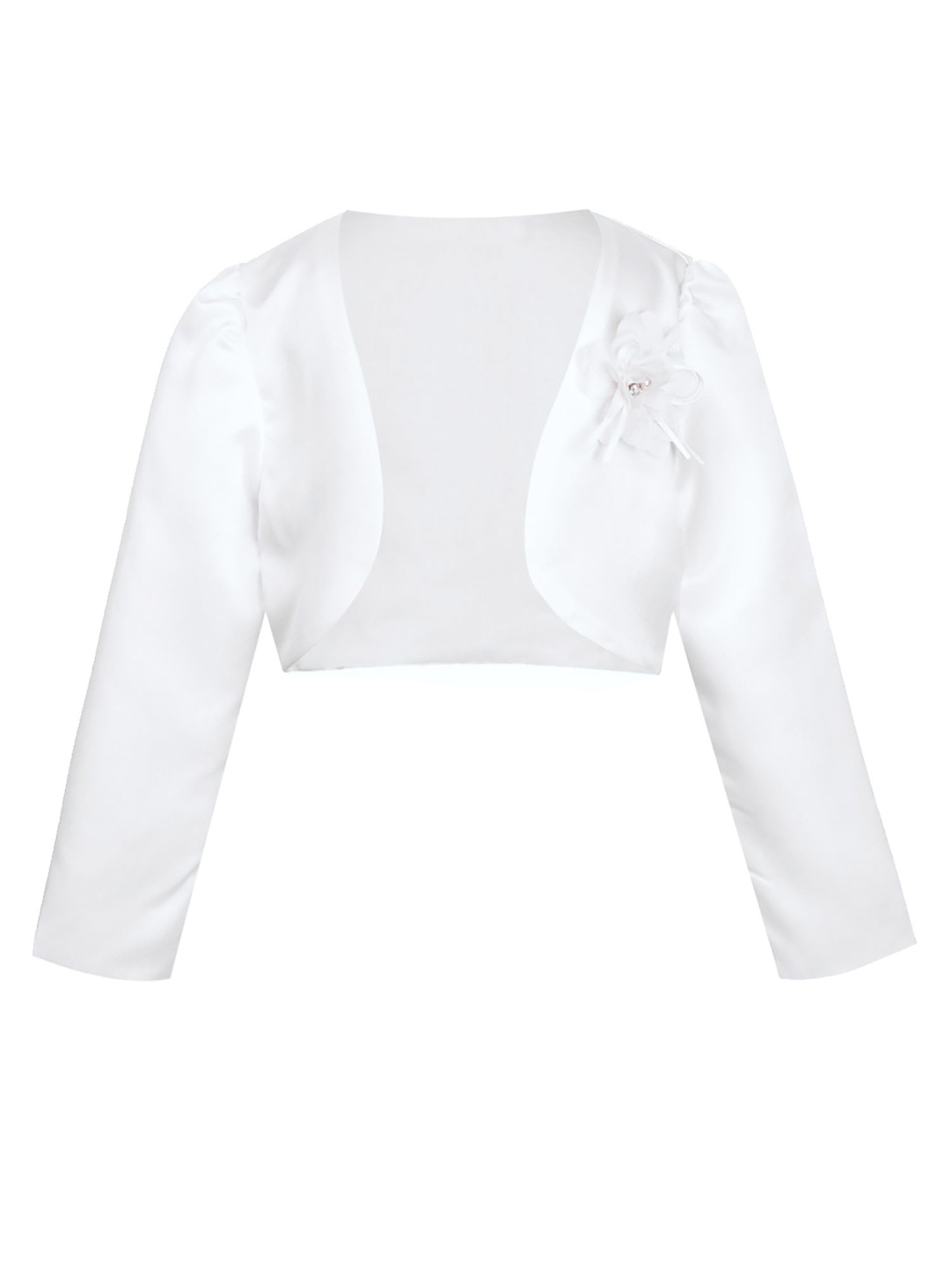 renvena Kids Flower Girls Stain Long Sleeves Bolero Shrug Jacket ...