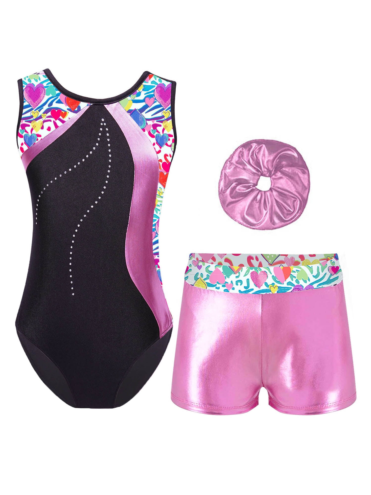 renvena Kids Girls 3Piece Gymnastics Dance Outfits Athletic Dance ...