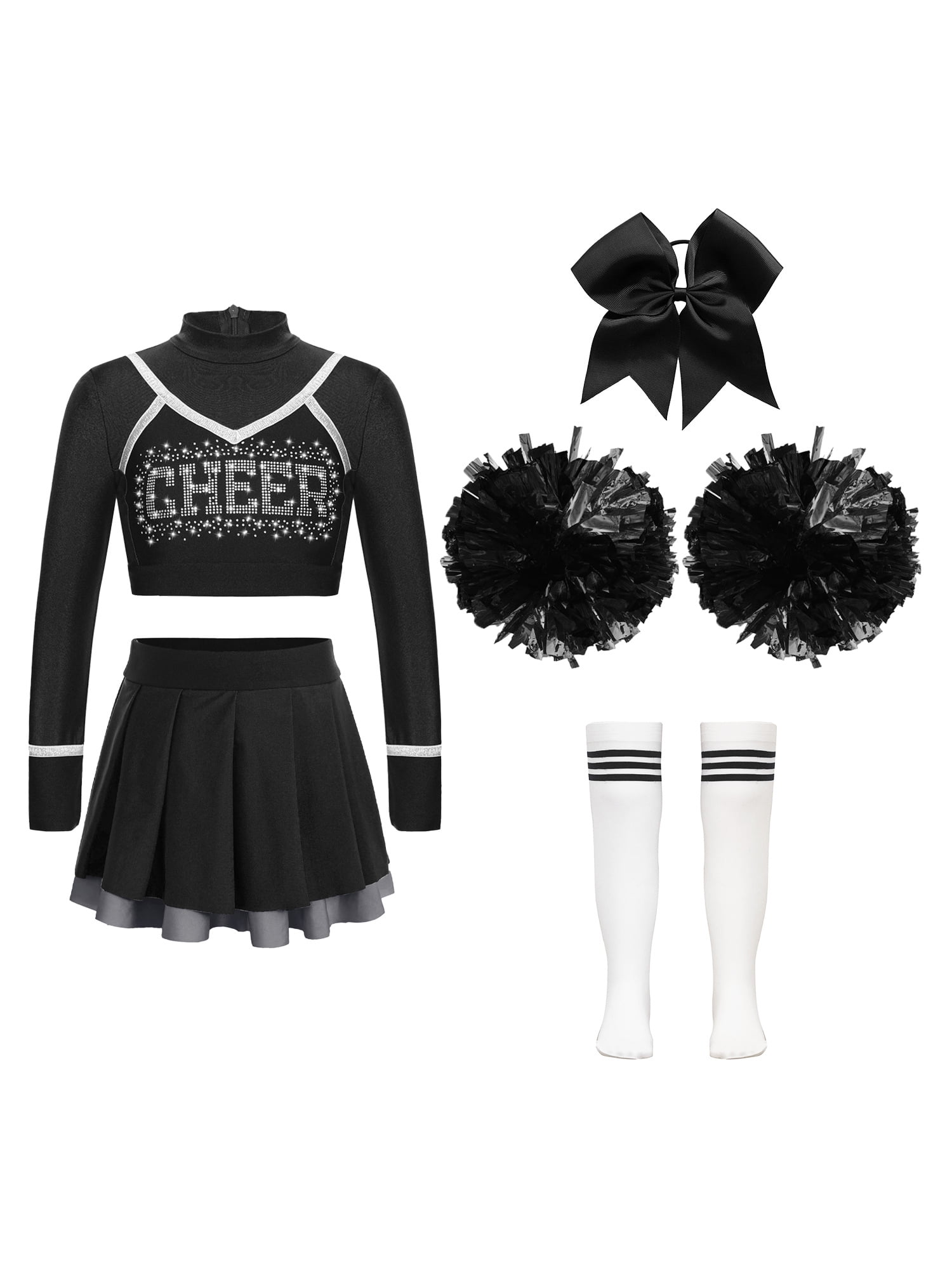 renvena Kids Girls Cheer Leader Costume Carnival Halloween Cheering ...