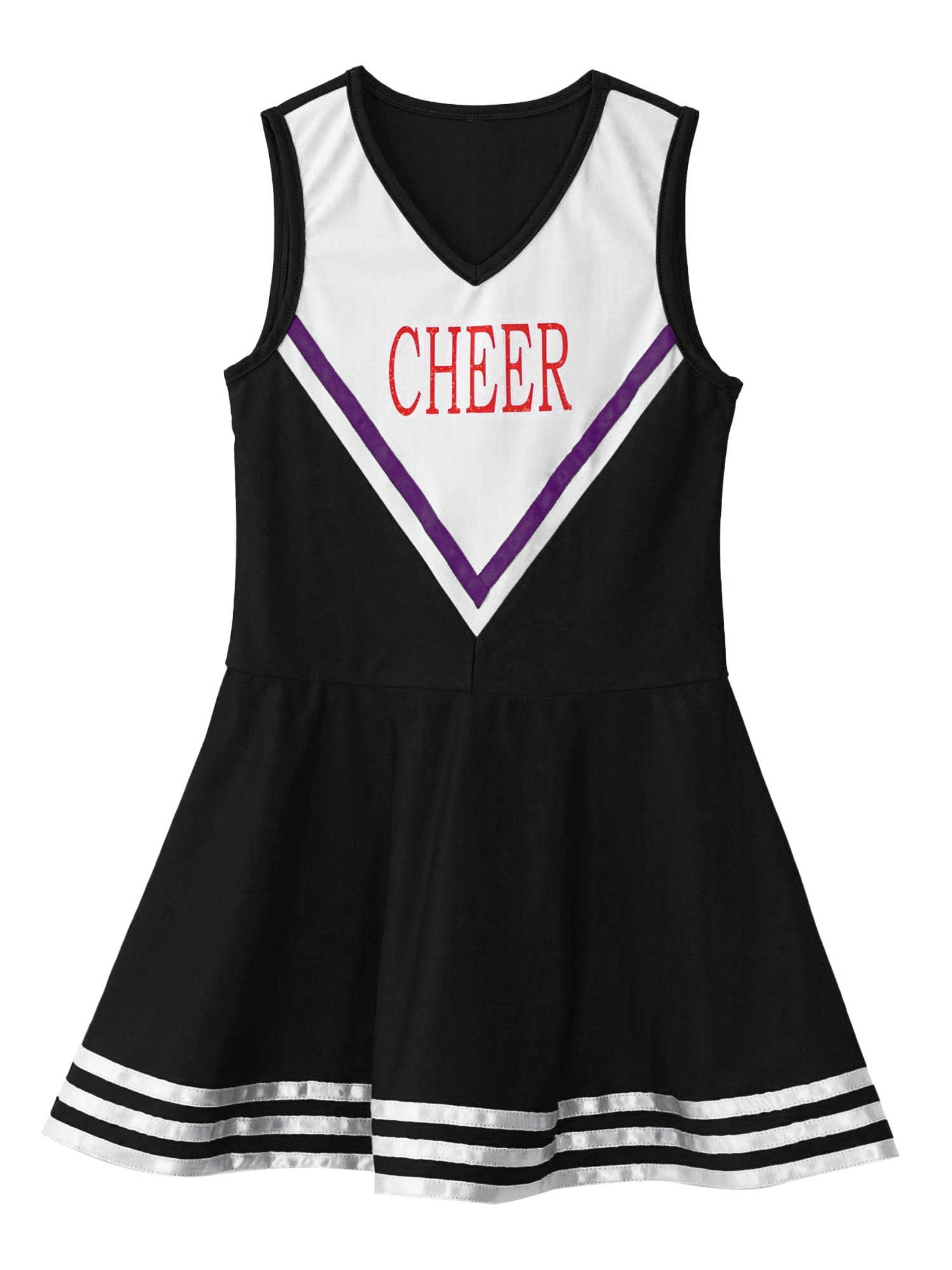 renvena Kids Girls Cheerleading Uniform Dance Dress Halloween Party ...