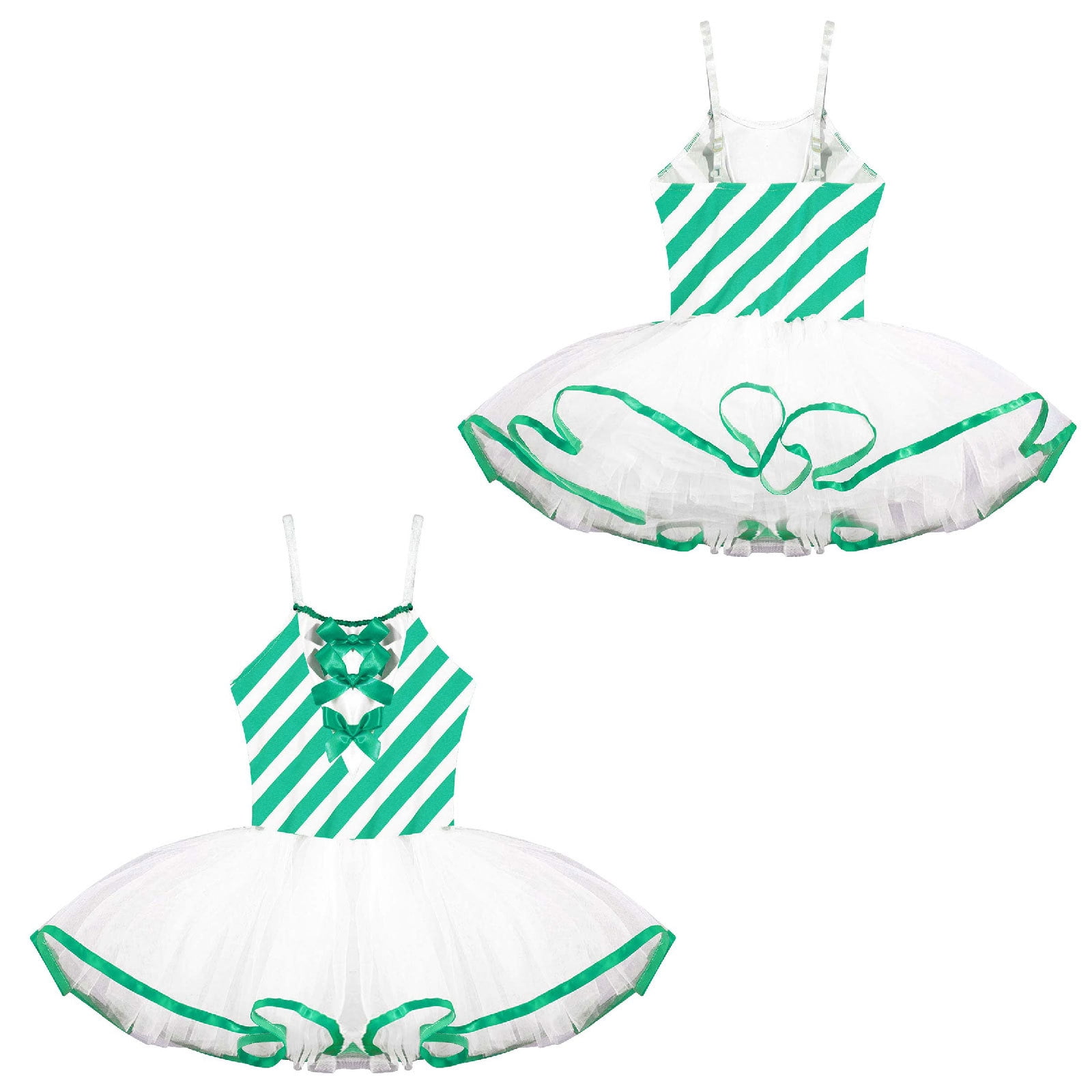 renvena Kids Girls Christmas Leotard Ballerina Dress Christmas ...