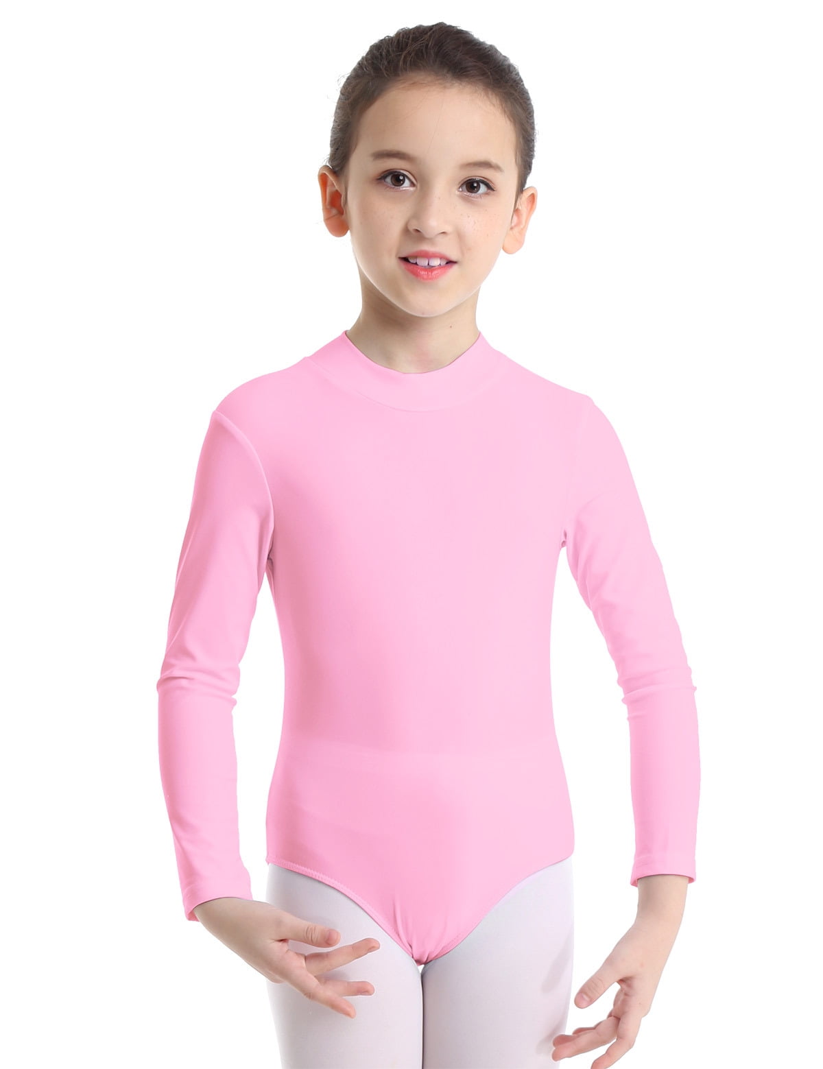 renvena Kids Girls Mock Neck Ballet Dance Gymnastics Leotard Ballerina ...