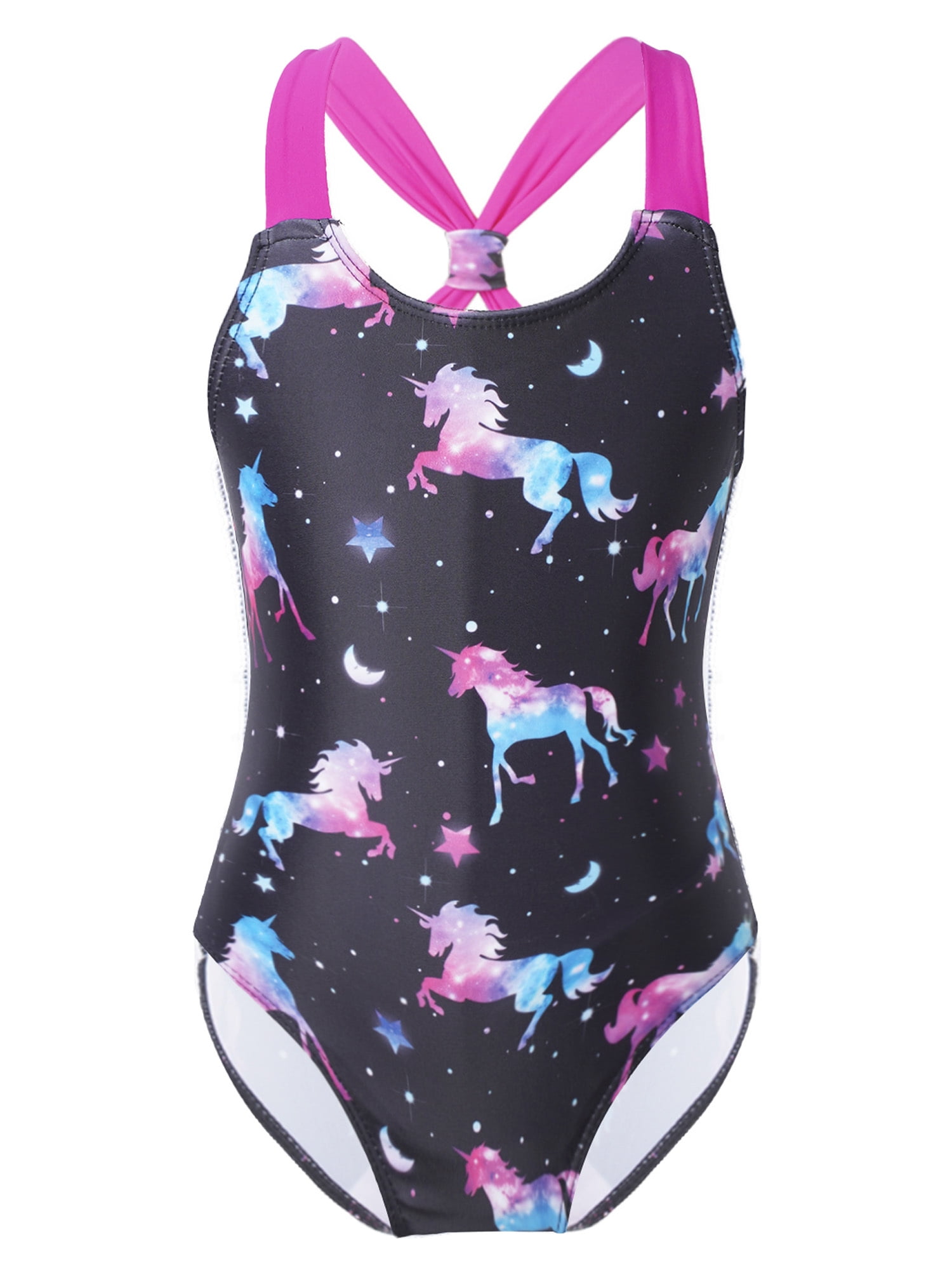 renvena Kids Girls One Piece Swimsuits Hawaiian Swimwear Beach Bathing ...
