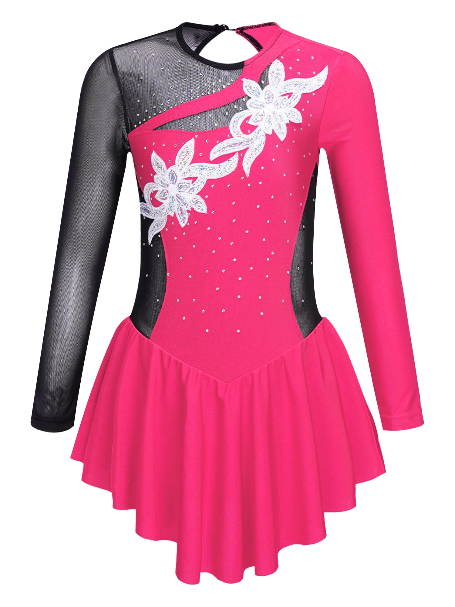 renvena Kids Girls Shiny Rhinestones Roller Skating Ballerina Dance ...