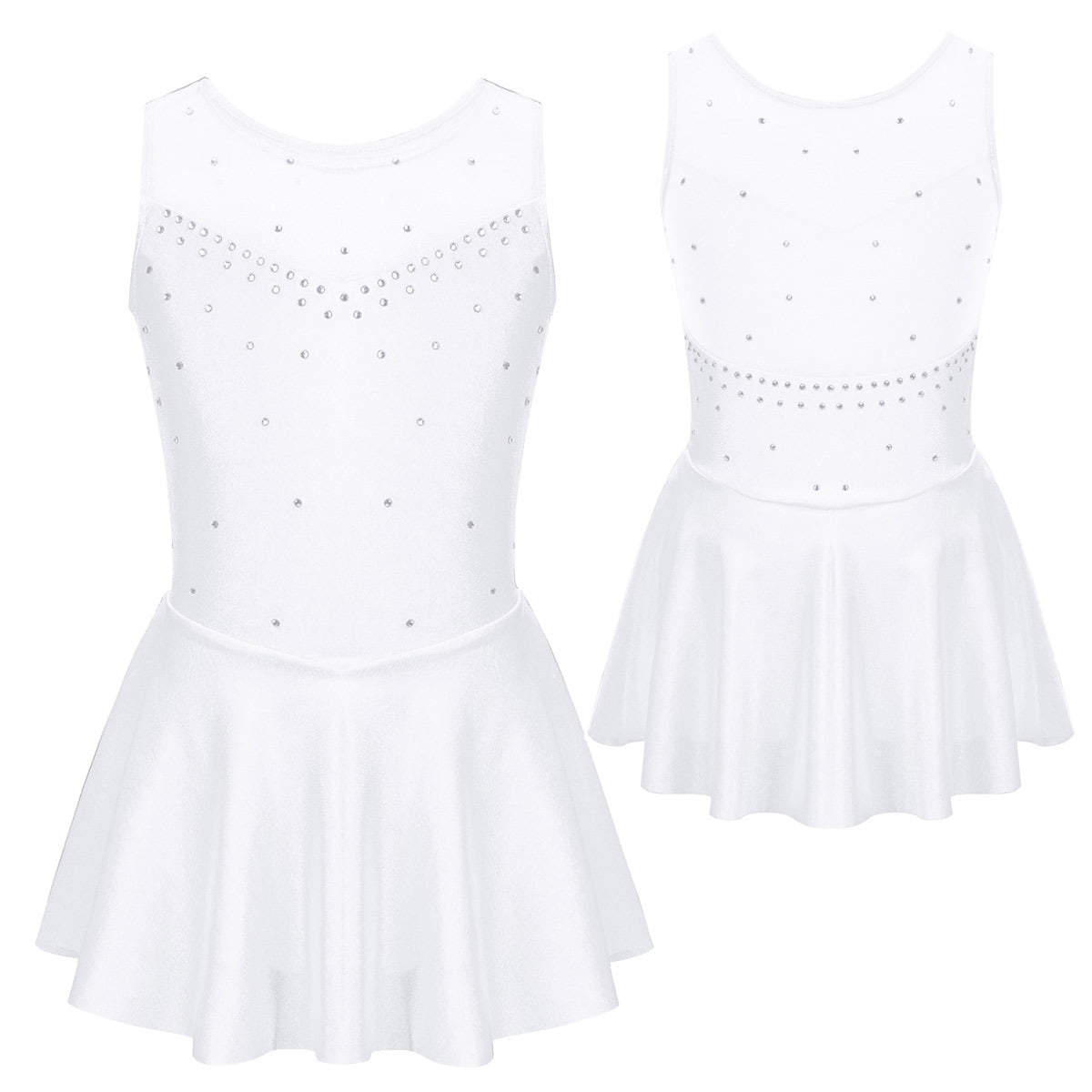 renvena Kids Girls Sleeveless Figure Ice Skating Dress Ballet Dance ...
