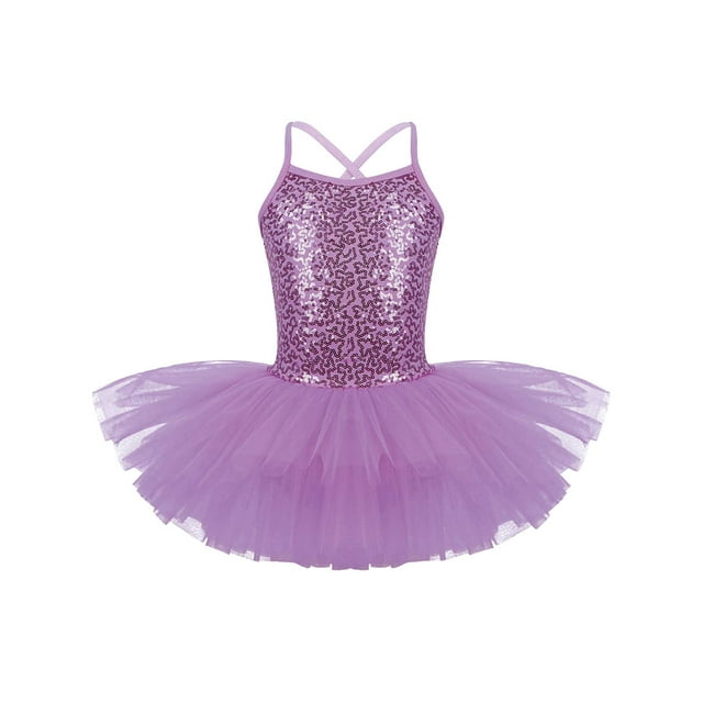 renvena Kids Girls Sparkly Sequins Spaghetti Straps Criss Cross Back ...