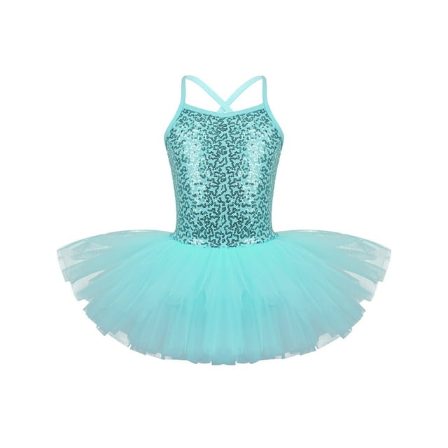 renvena Kids Girls Sparkly Sequins Spaghetti Straps Criss Cross Back ...