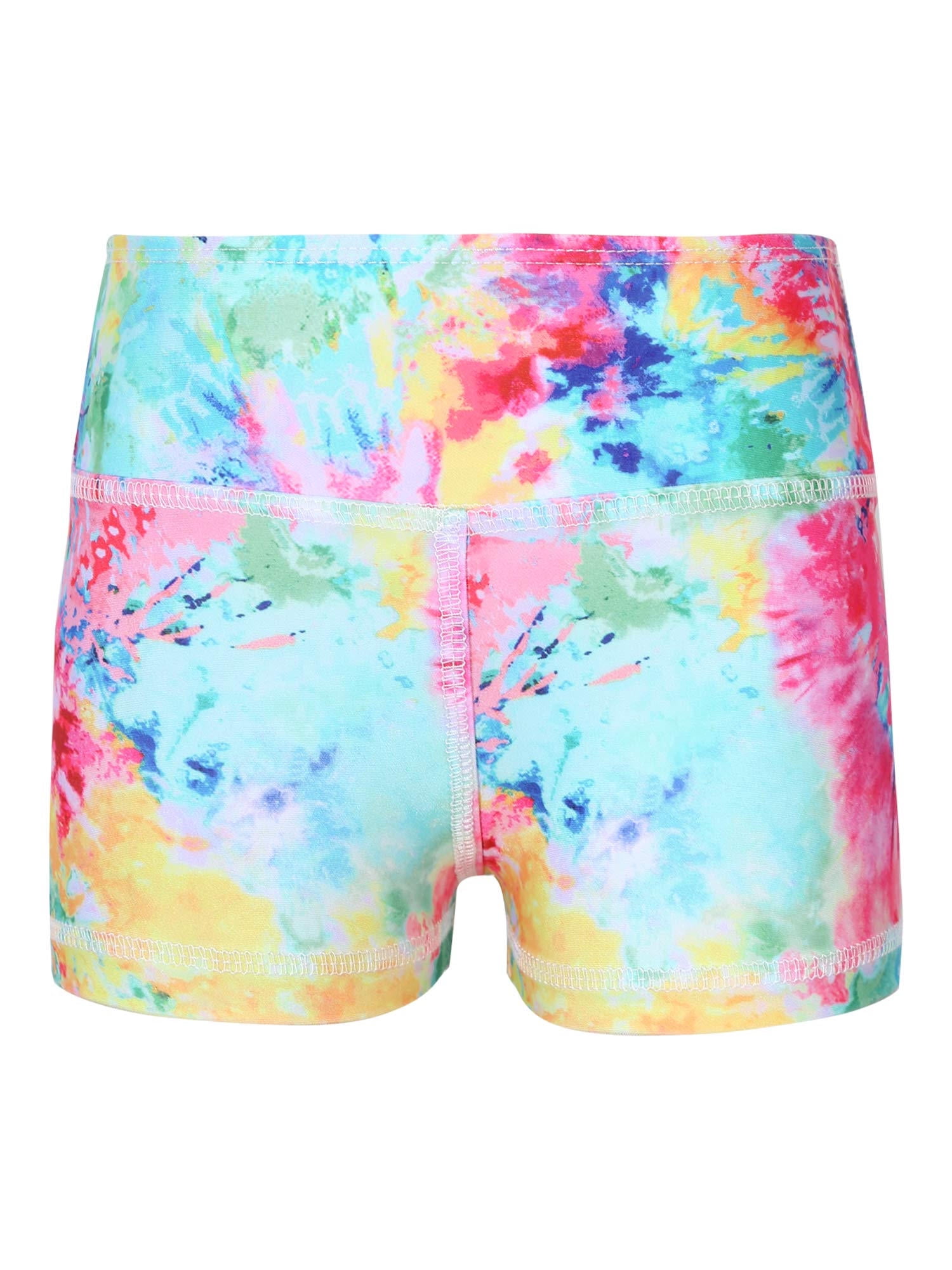 renvena Kids Girls Tie Dye Gymnastics Dance Tumbling Athletic Shorts ...