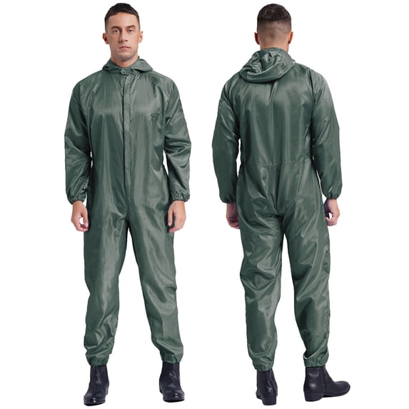 renvena Men's Anti-static Coverall Suit with Zip Front Opening Reusable ...