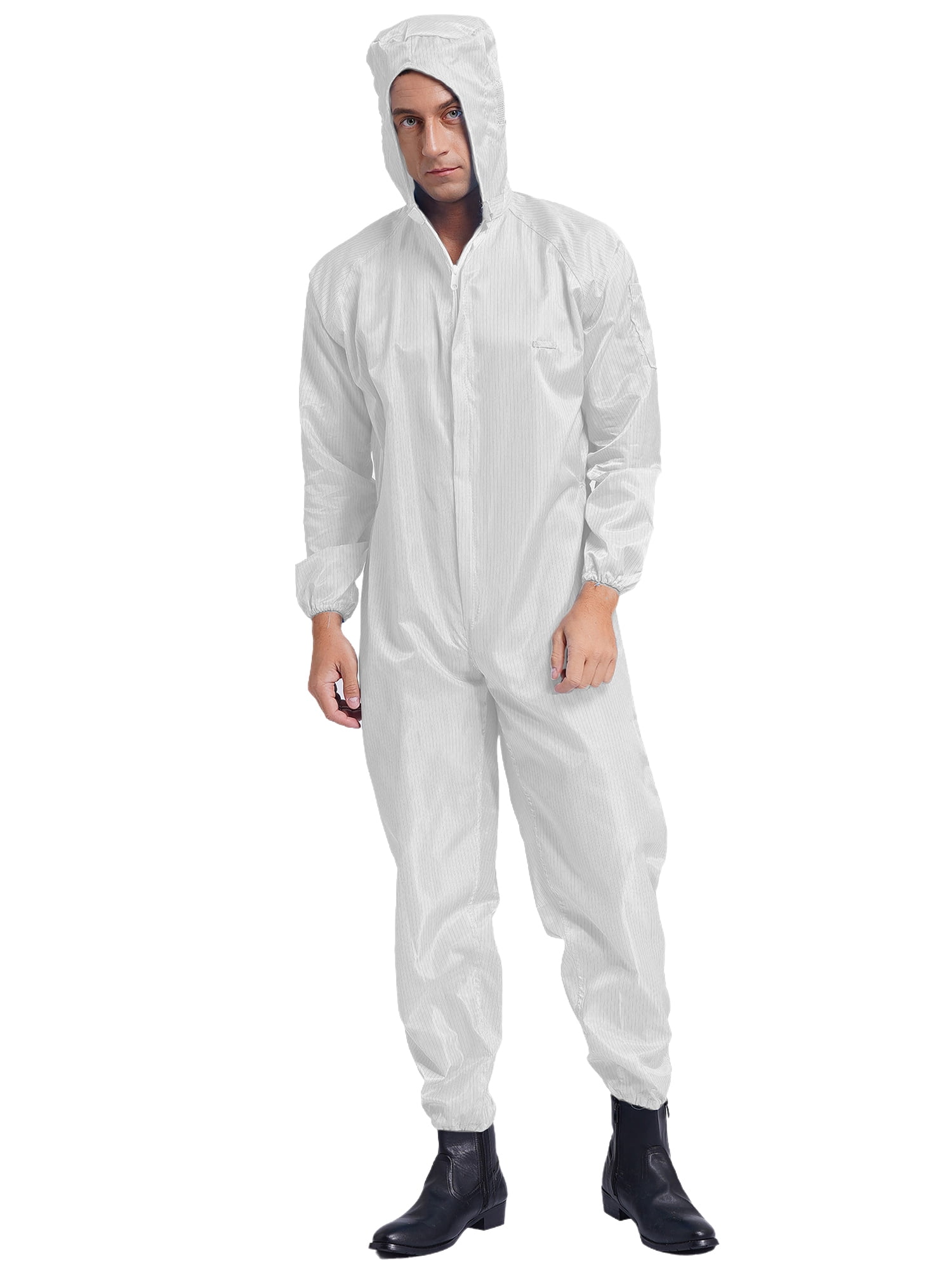 renvena Men's Anti-static Coverall Suit with Zip Front Opening Reusable ...