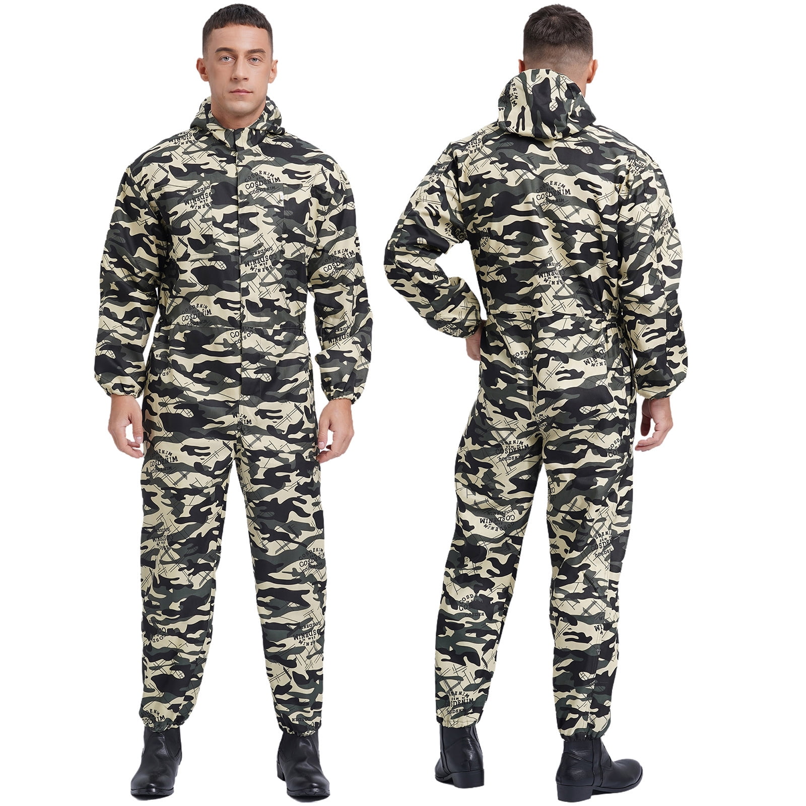 renvena Men's Work Overalls One Piece Mechanics Workwear Long Sleeves ...