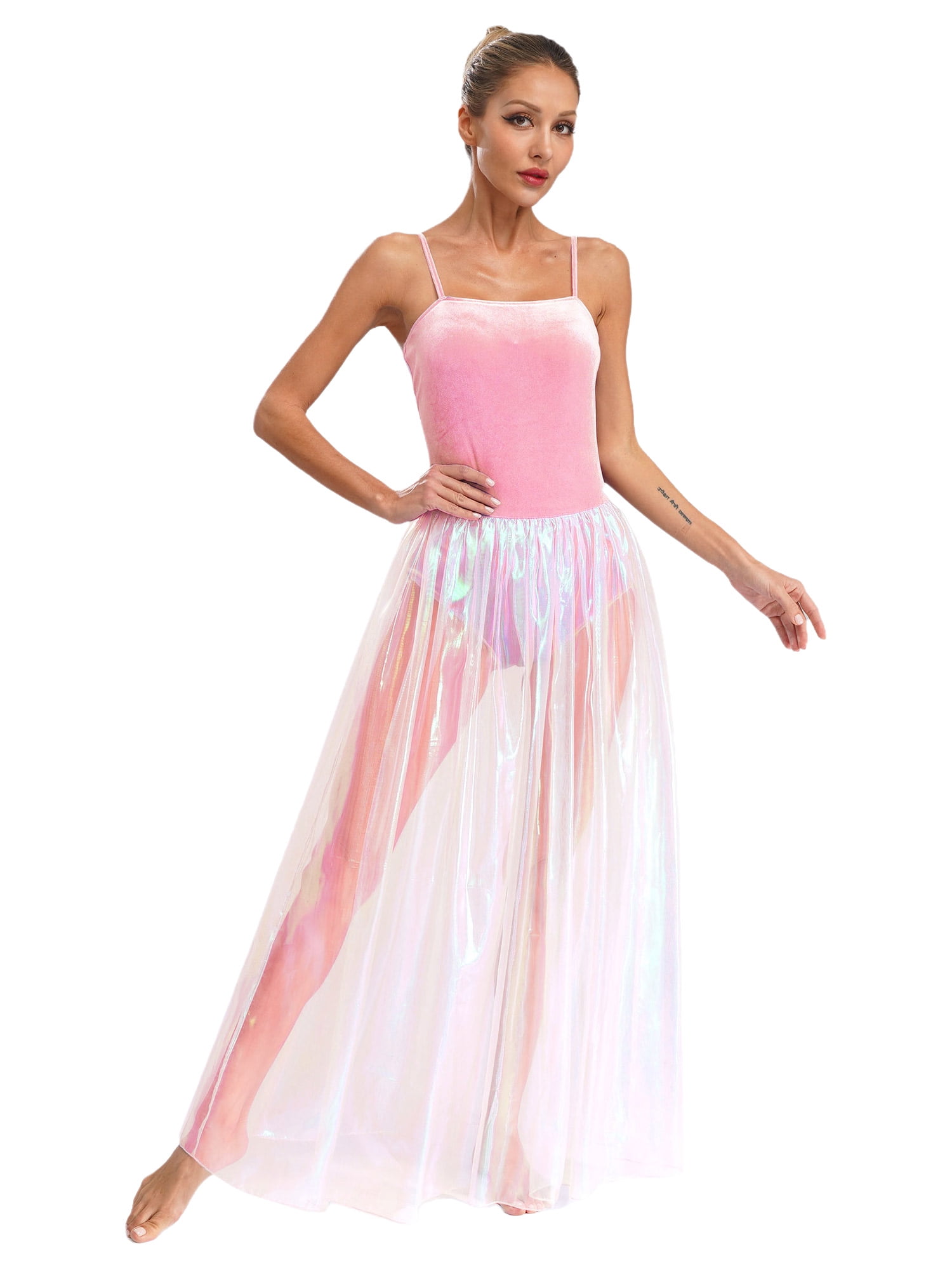 renvena Women Lyrical Dance Performance Costume Sleeveless Adjustable ...