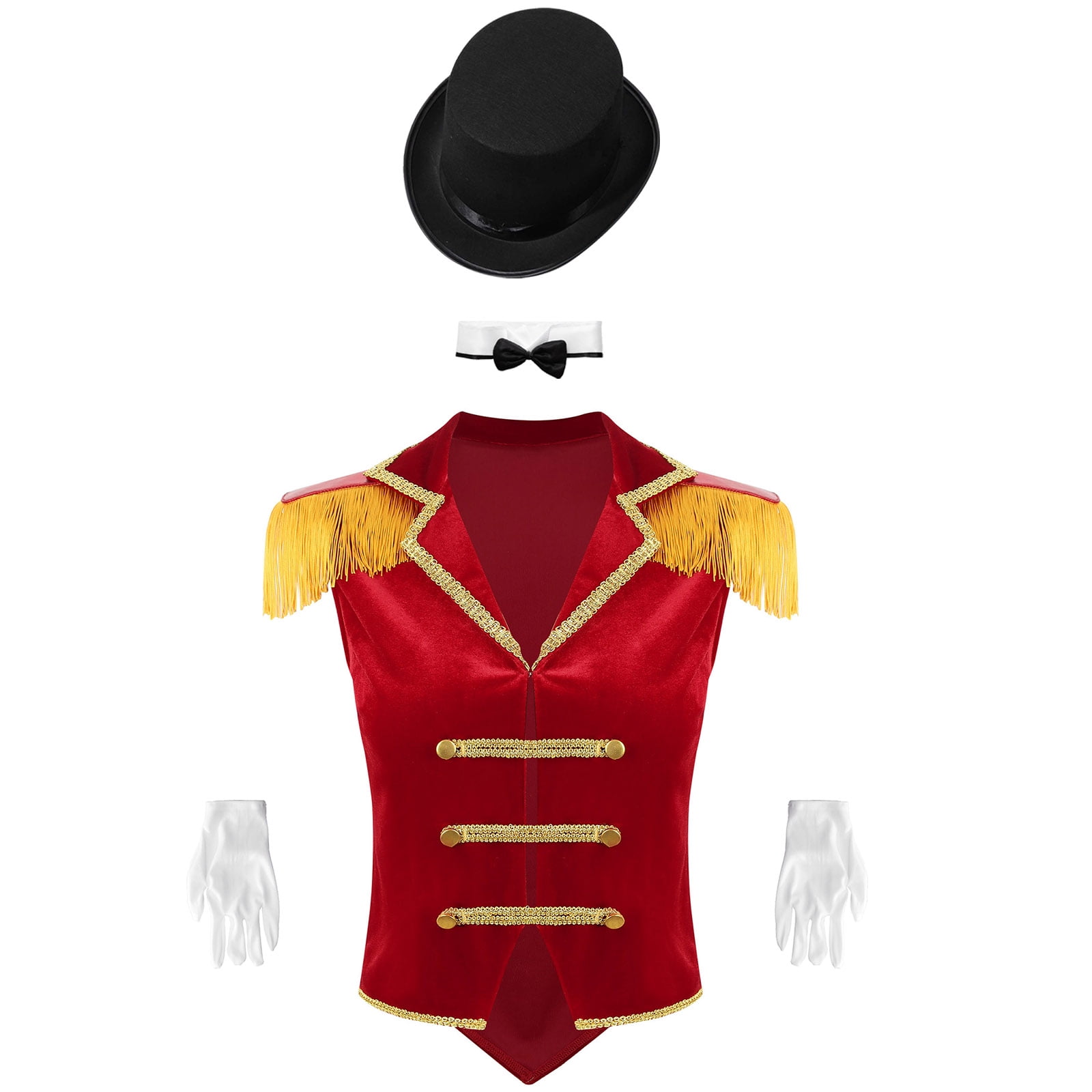 renvena Womens Circus Ringmaster Vest Suits Cosplay Costume Carnival ...