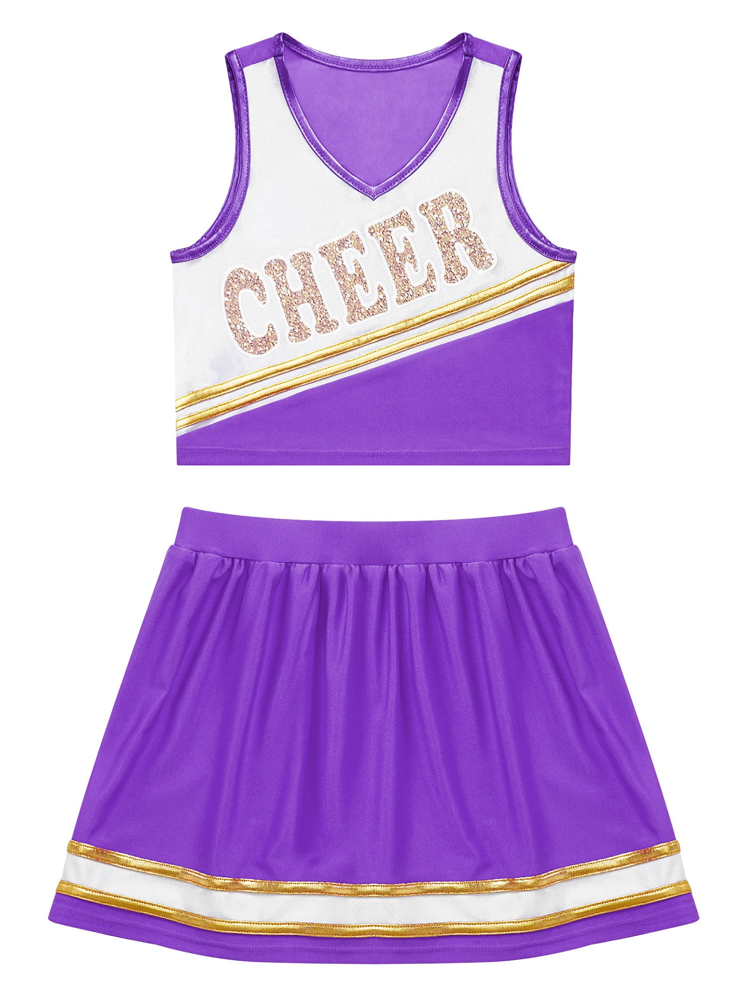 renvena Youth Girls Cheerleading PerformanceDancewear Cheer Sequins ...