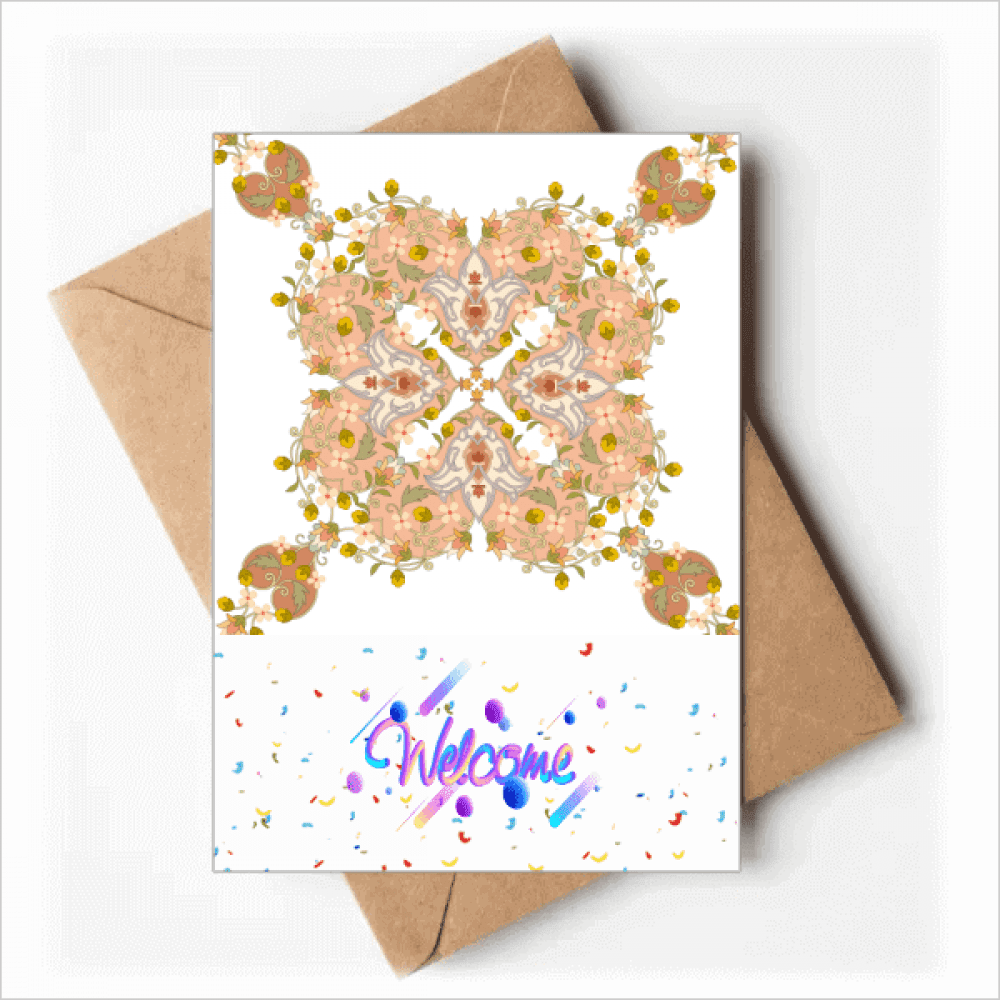 repeat flower illustration Welcome Back Greeting Cards Envelopes Blank ...