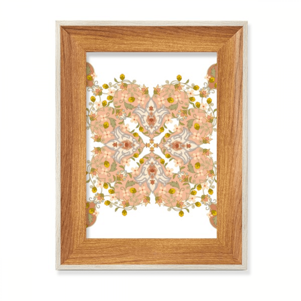 repeat flower illustration desktop wooden photo frame display picture ...