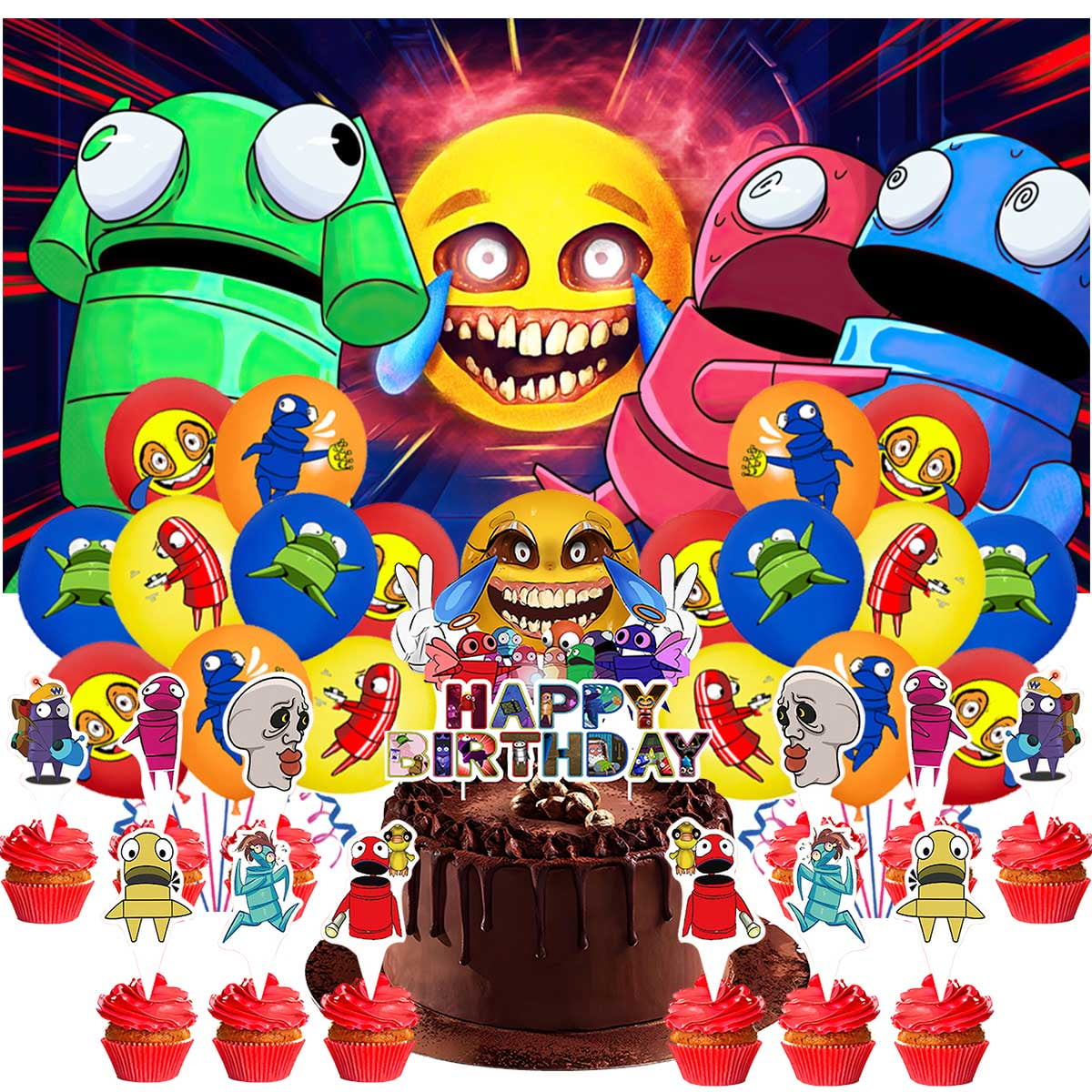 repo Party Supplies Latex Balloons Decor Banner Backdrop Kit Birthday ...