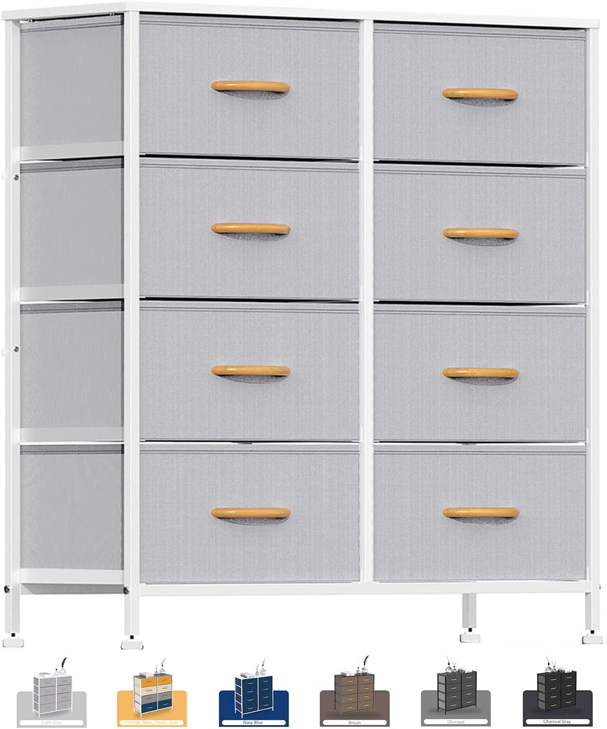 resser with 8 Drawers- Furniture Storage Tower Unit for Bedroom ...