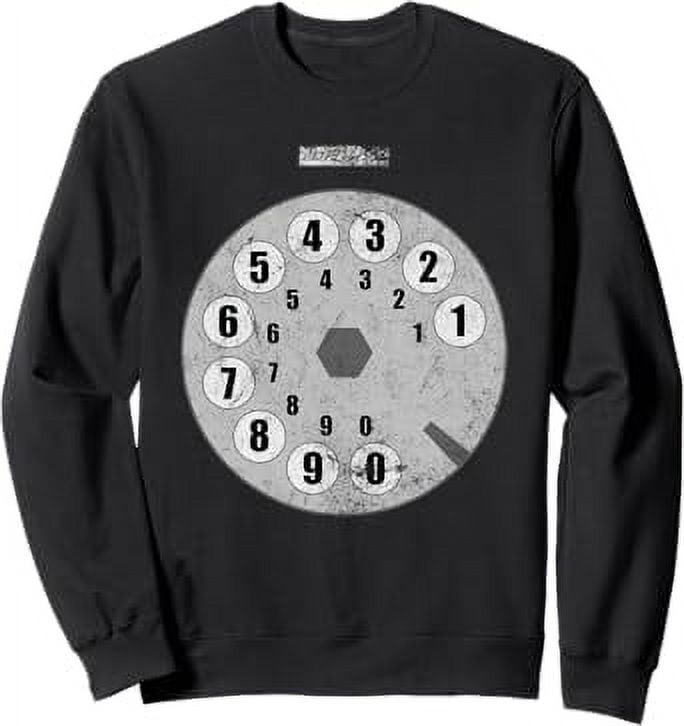 retro Rotary Dial Vintage Old Phones Numbers telephone Sweatshirt ...
